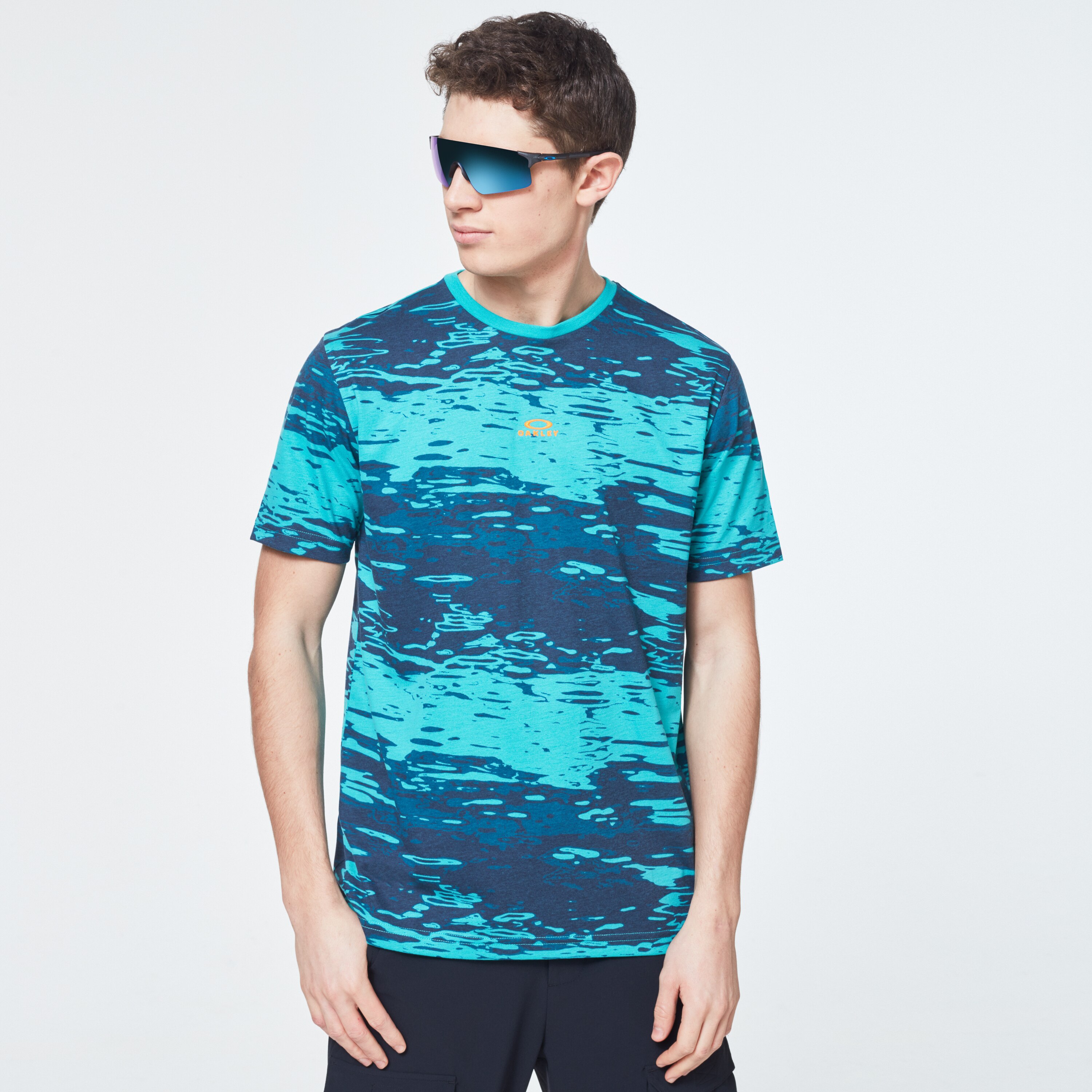 Oakley Water Print Short Sleeve Tee - Blue Water Print | Oakley US Store