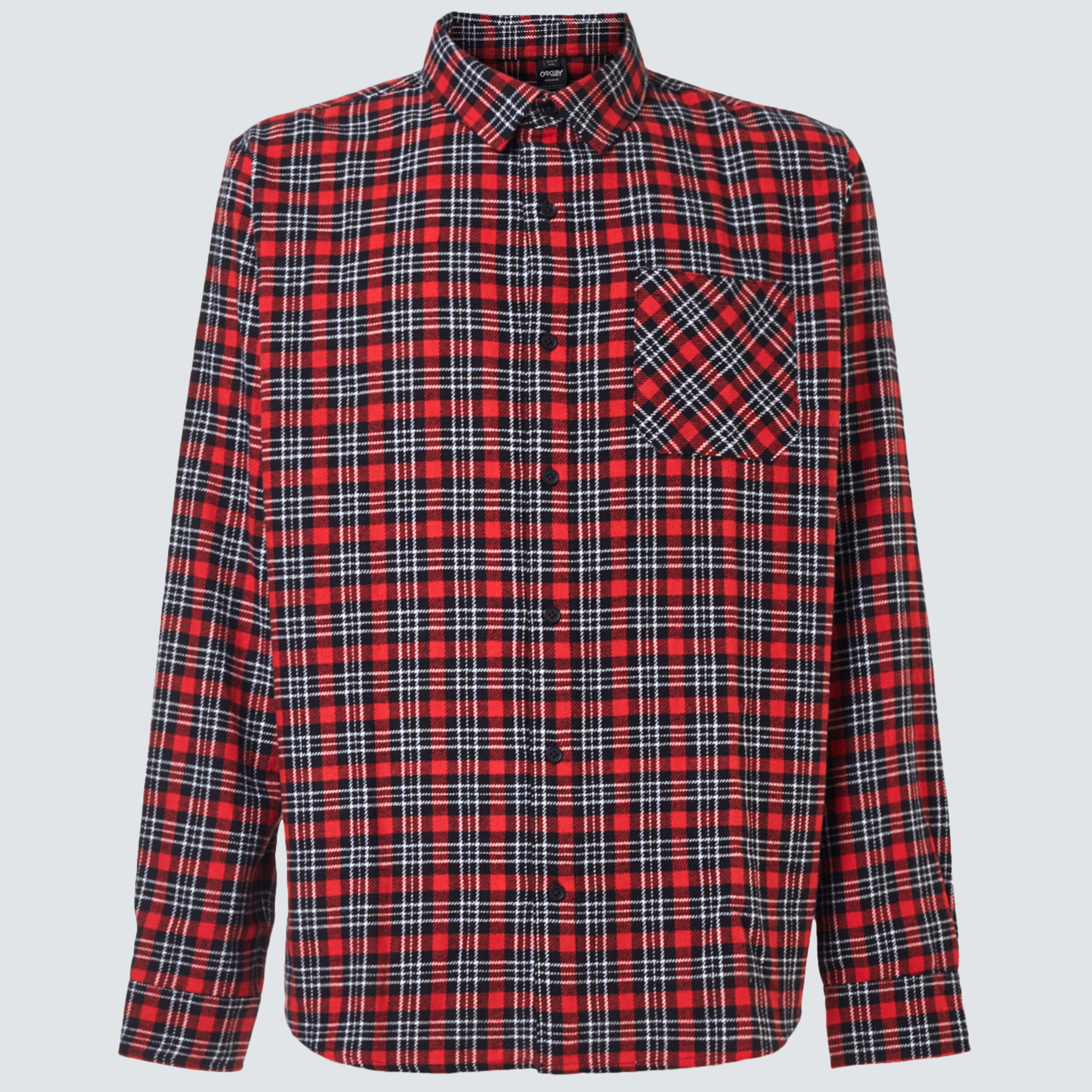 Oakley Podium Plaid Ls Flannel - Red/Black Check - FOA402573-9B6 ...