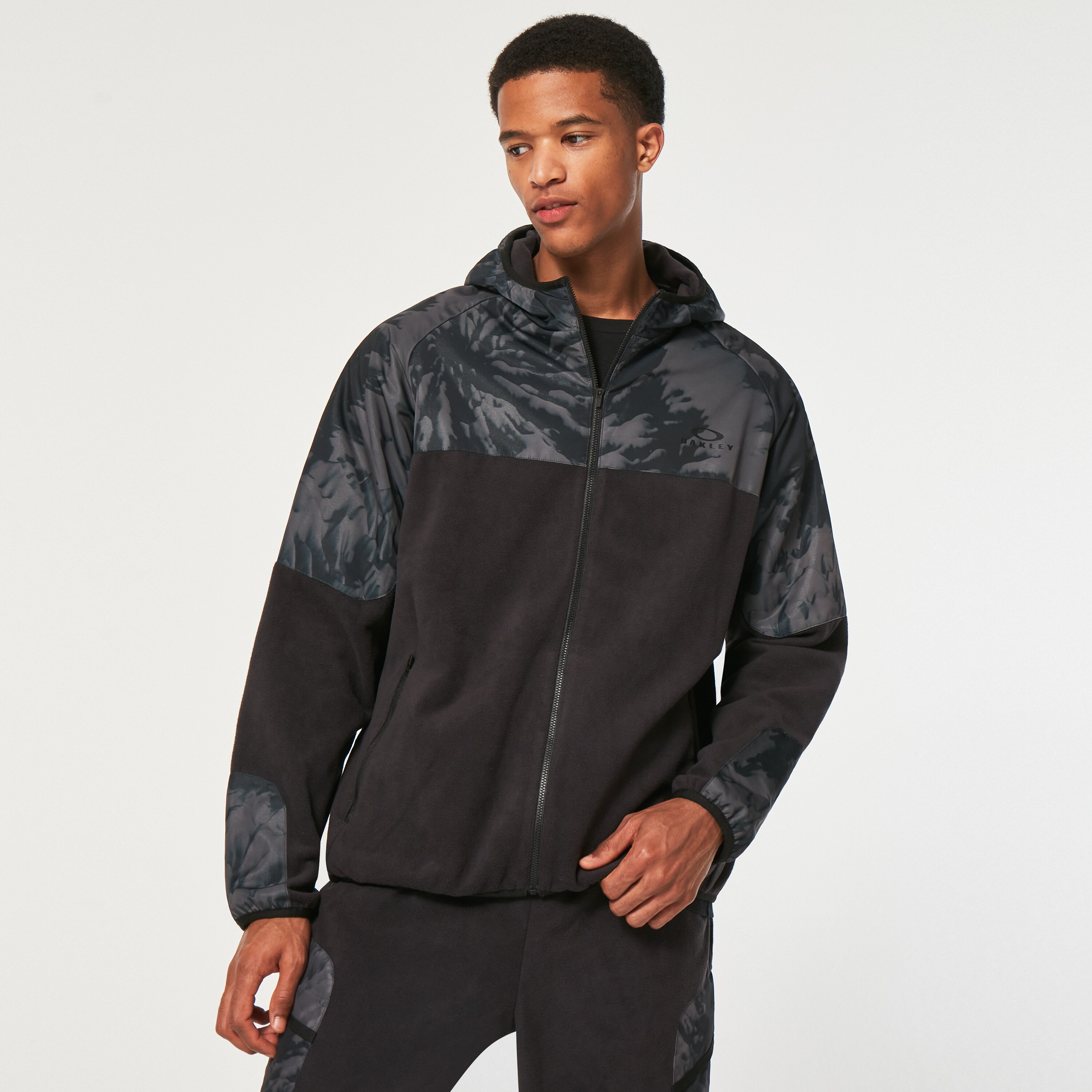 Oakley Wanderlust Fz Hoodie - Black/Mountain Td Print | Oakley GB Store