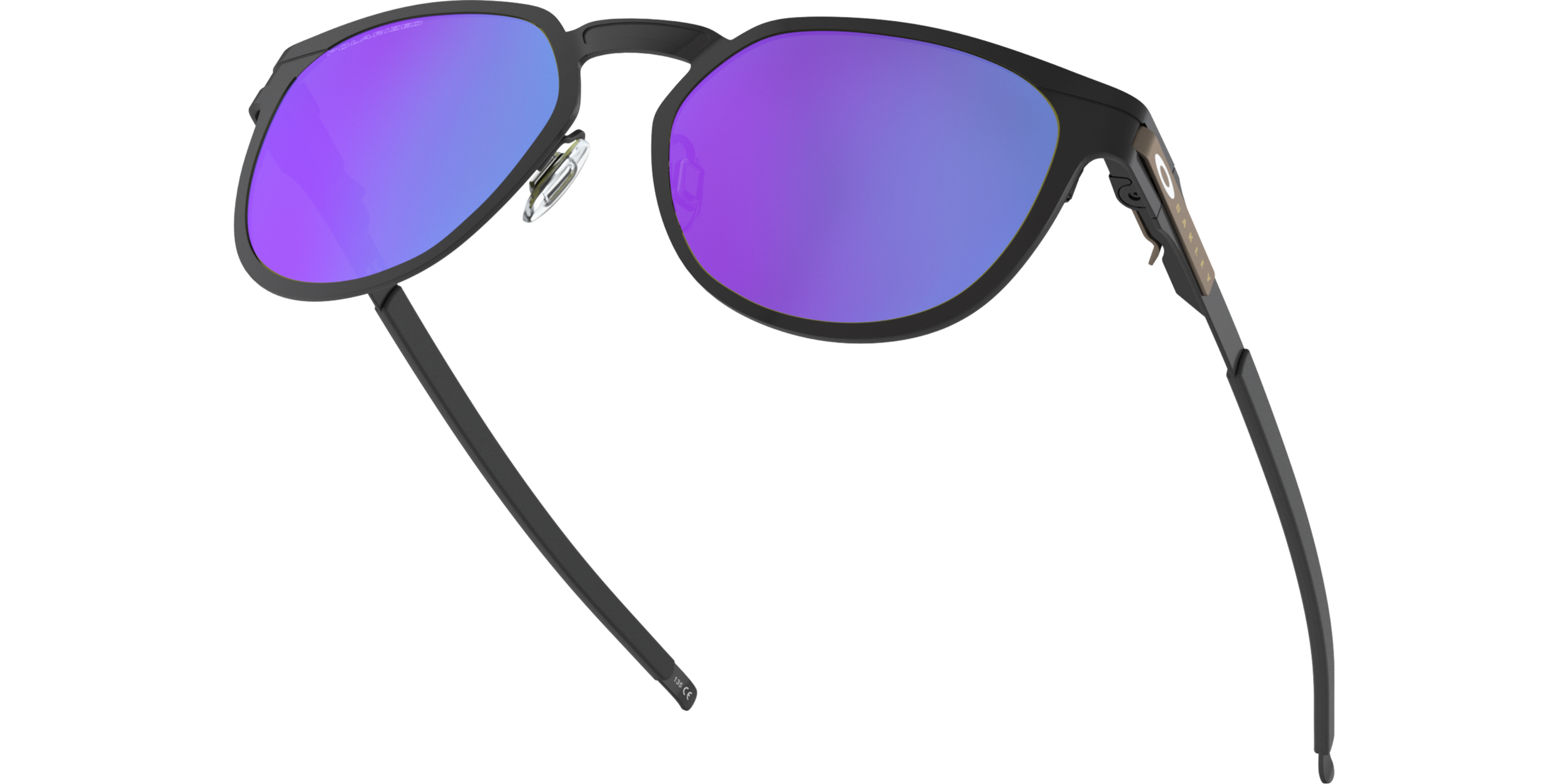 Diecutter Violet Iridium Polarized Lenses, Satin Black Frame Sunglasses ...