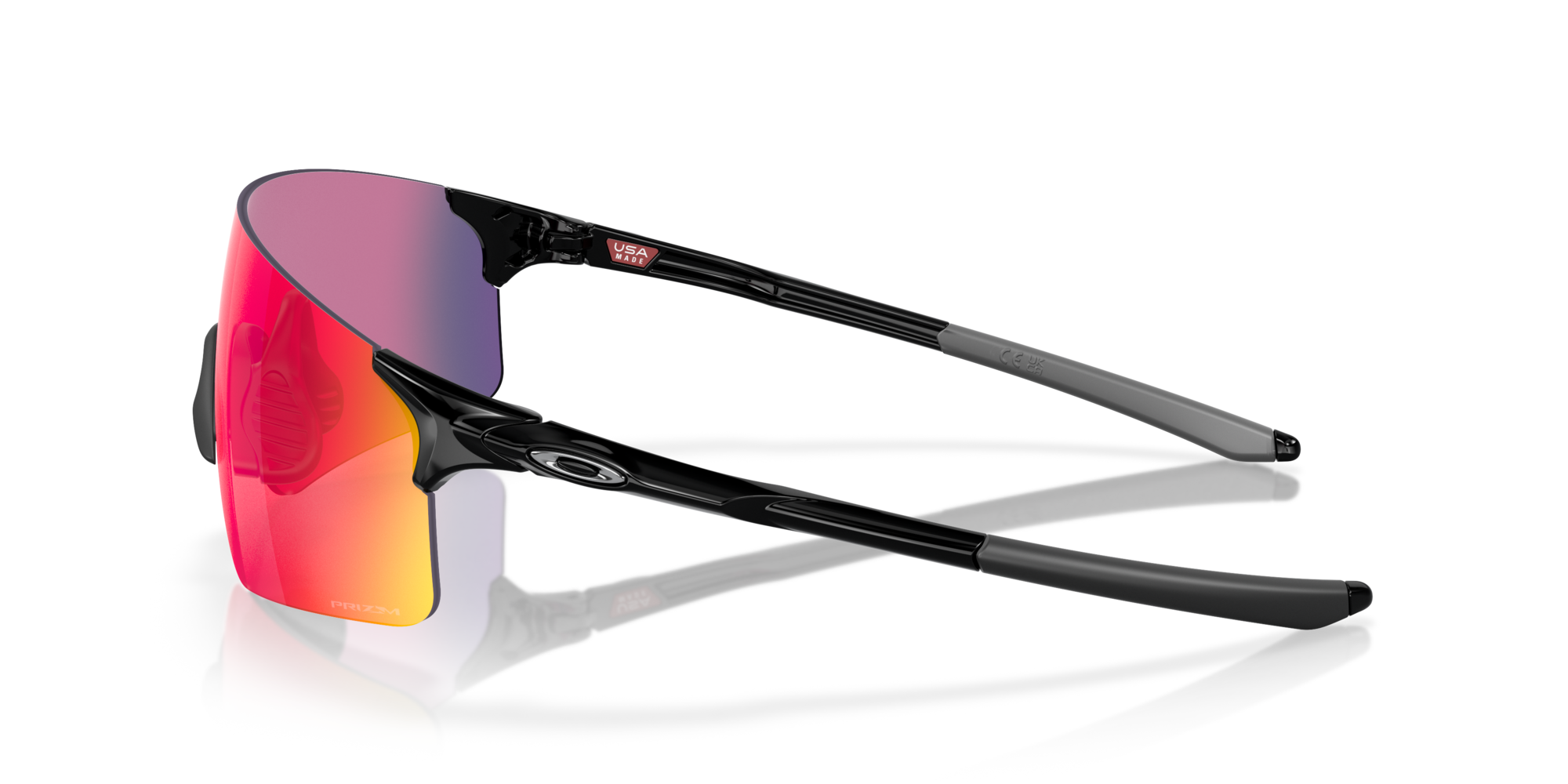 EVZero™ Blades (Low Bridge Fit) Prizm Road Lenses, Polished Black Frame ...