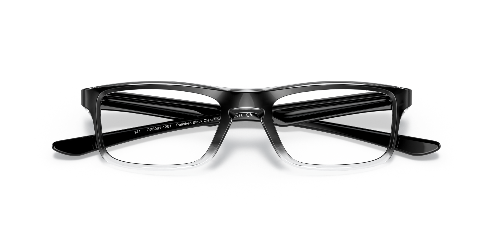 Plank 2.0 Polished Black Clear Fade Eyeglasses | Oakley® PT