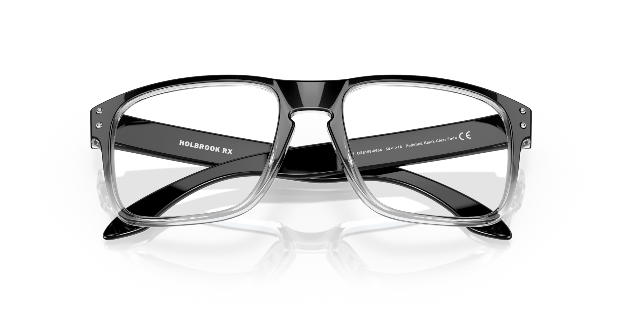 Holbrook™ Polished Black Clear Fade Eyeglasses | Oakley® US