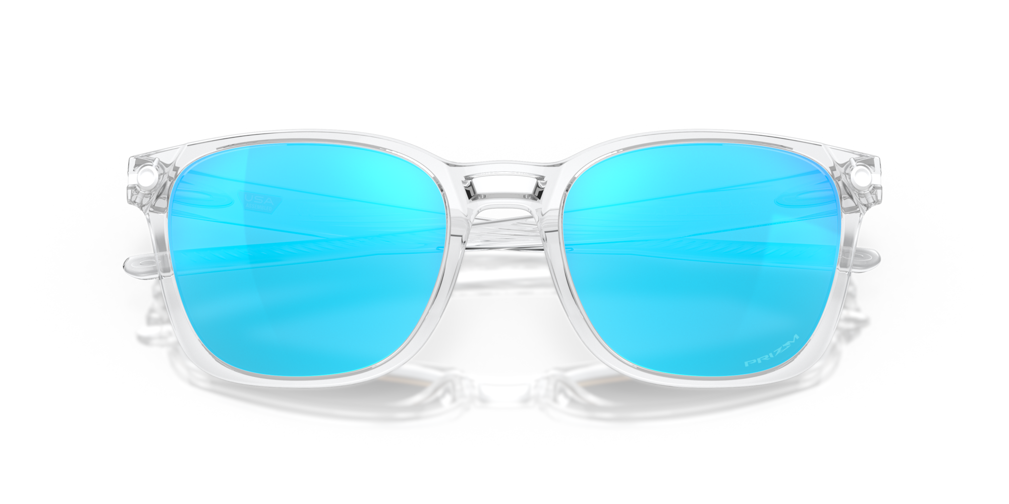 Ojector Prizm Sapphire Lenses, Polished Clear Frame Sunglasses | Oakley ...