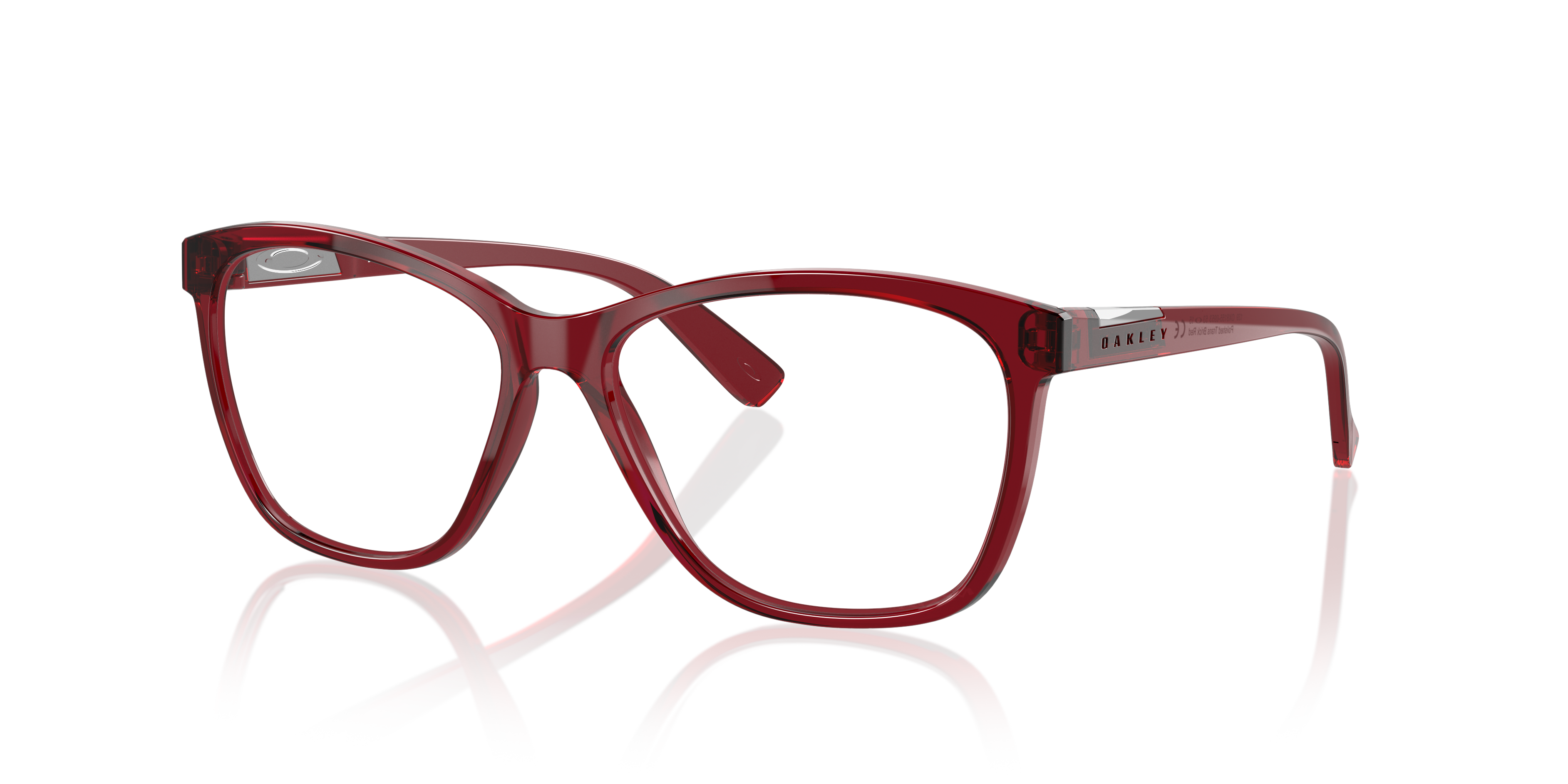 Alias™ Polished Translucent Brick Red Eyeglasses | Oakley® US