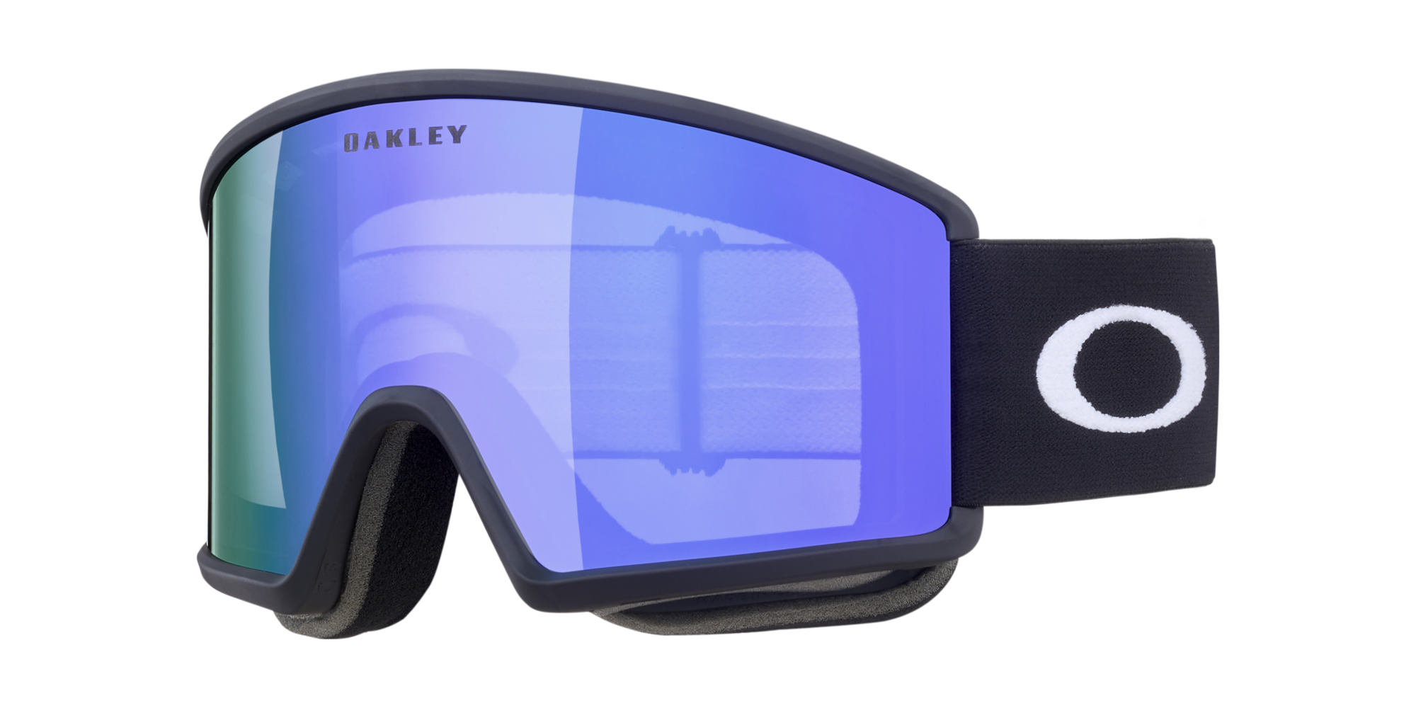 Oakley Target Line L Snow Goggles - Matte Black - Violet Iridium ...