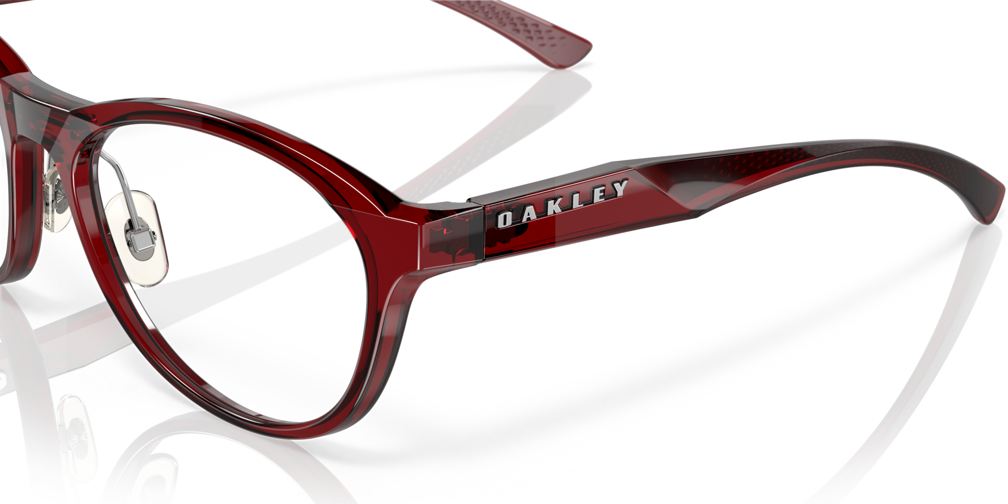 Draw Up Polished Transparent Brick Red Eyeglasses | Oakley® US