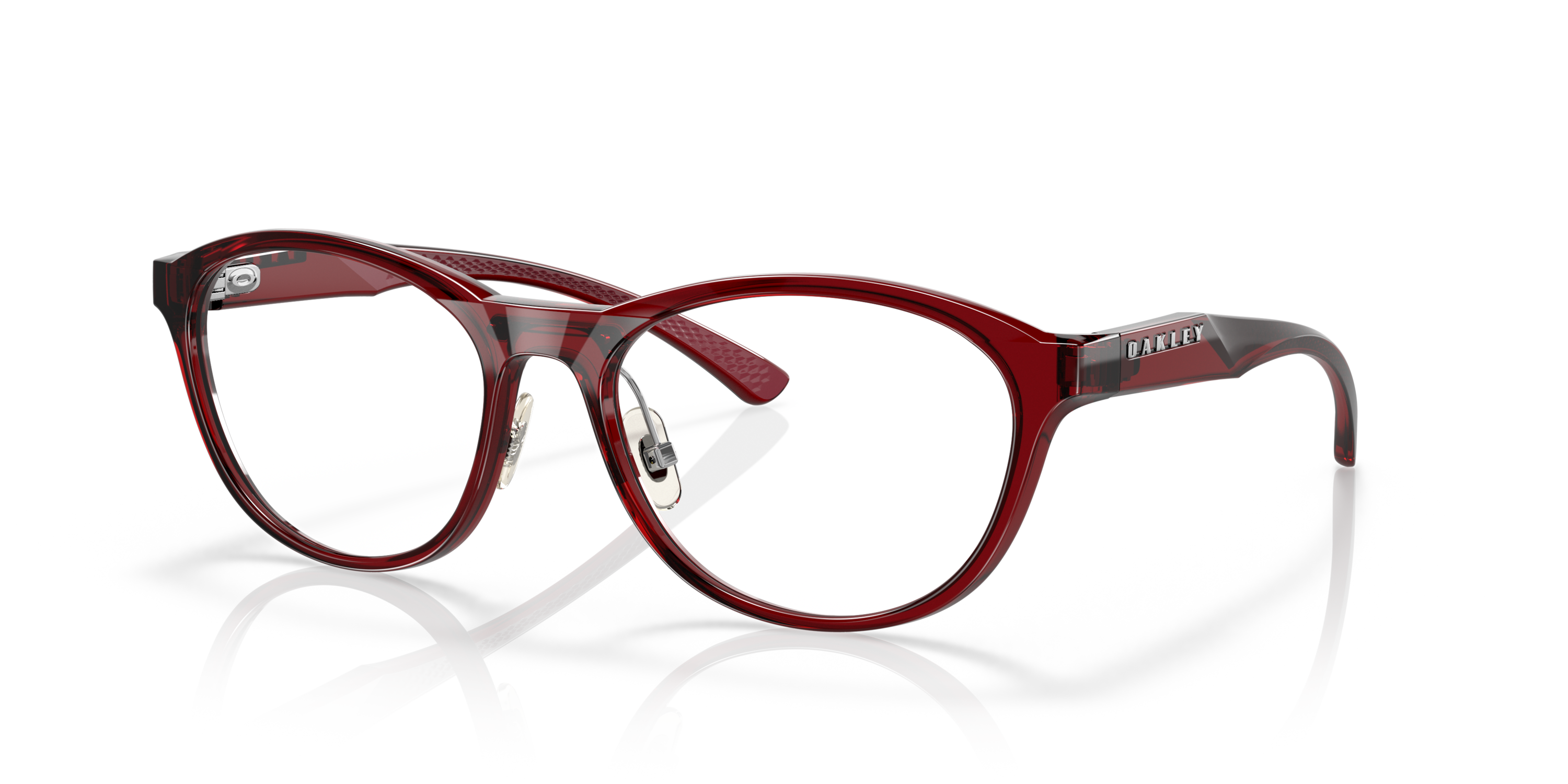 Draw Up Polished Transparent Brick Red Eyeglasses | Oakley® US
