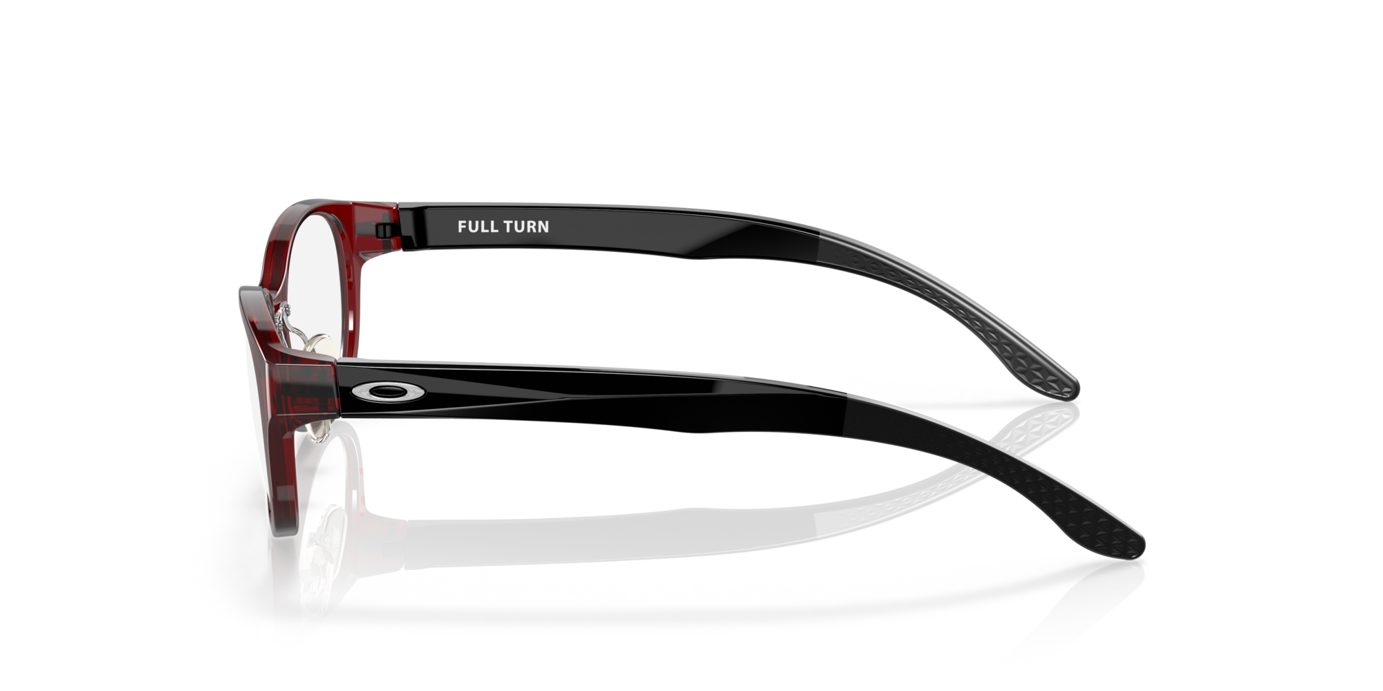 Full Turn (Youth Fit) Polished Transparent Brick Red Eyeglasses ...