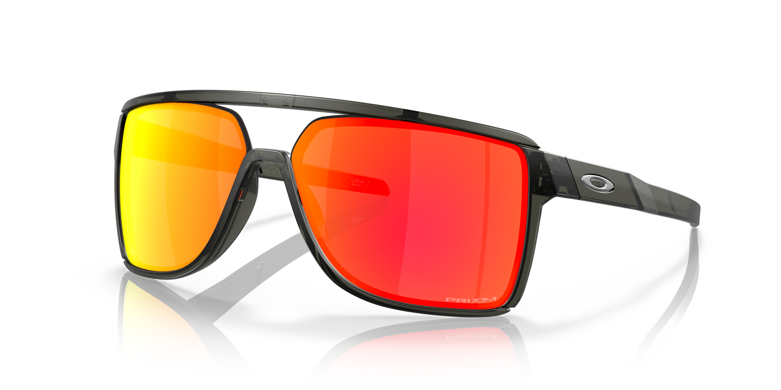 Castel Prizm Ruby Lenses, Matte Grey Smoke Frame Sunglasses | Oakley® US