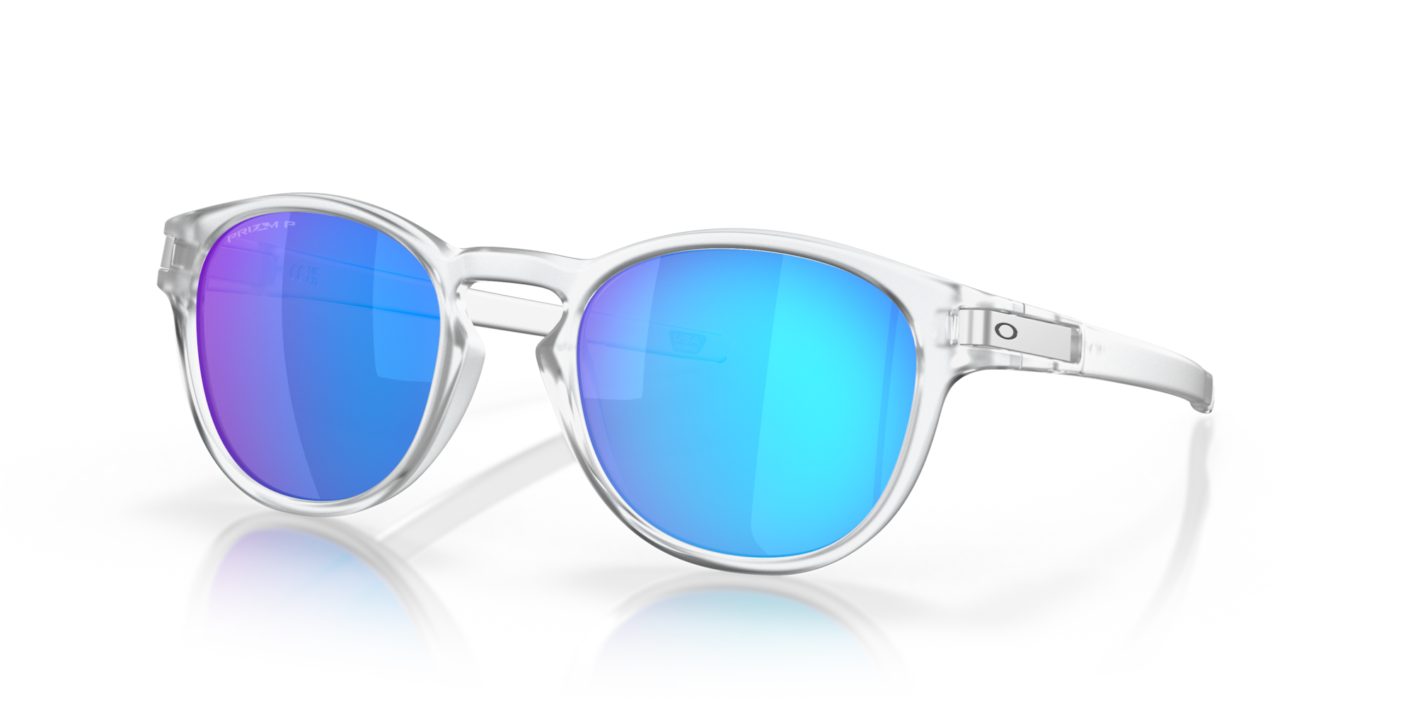 Latch™ Prizm Sapphire Polarized Lenses, Matte Clear Frame Sunglasses ...